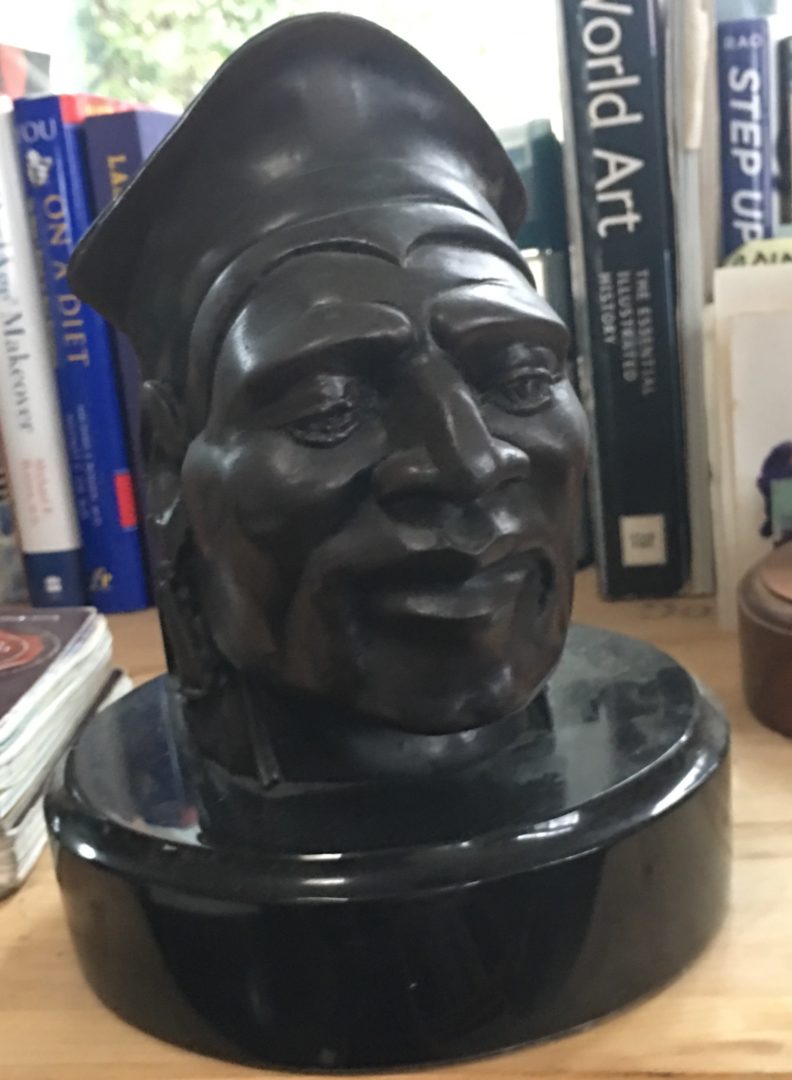 Monte- The Aztec Warrior-SDSU HOF - Bronze and Marble, in Bronze Works